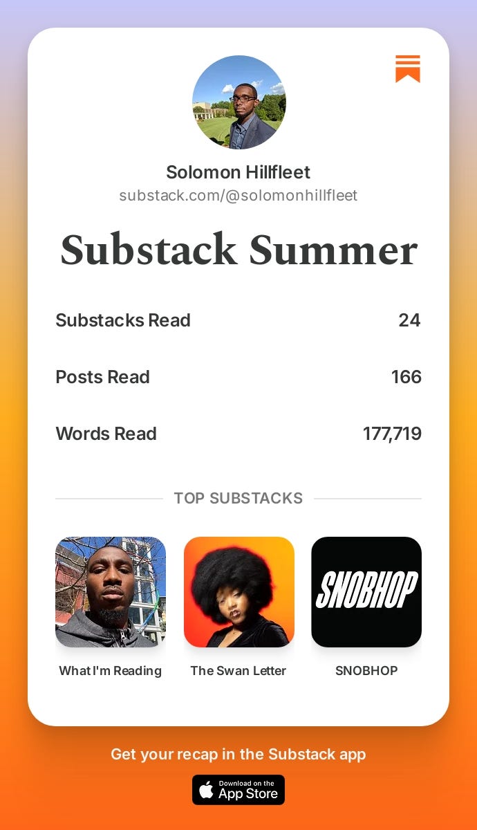 My Substack Summer – Wright World
